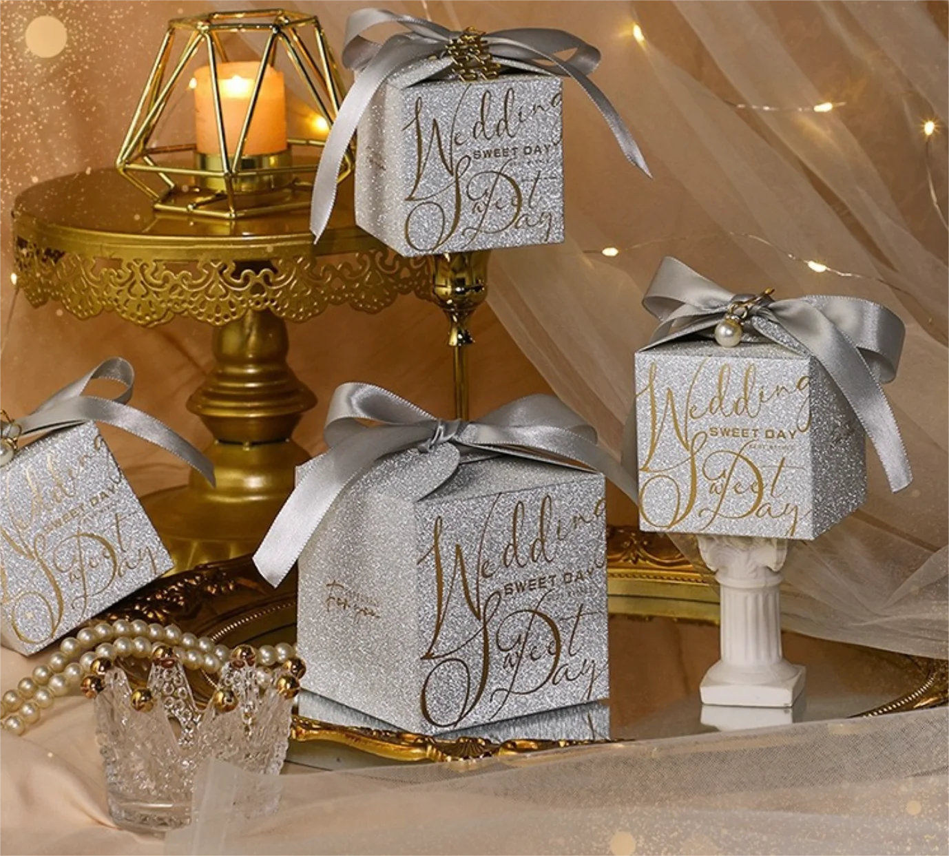 European style frosted white silver box packaging| Alibaba.com