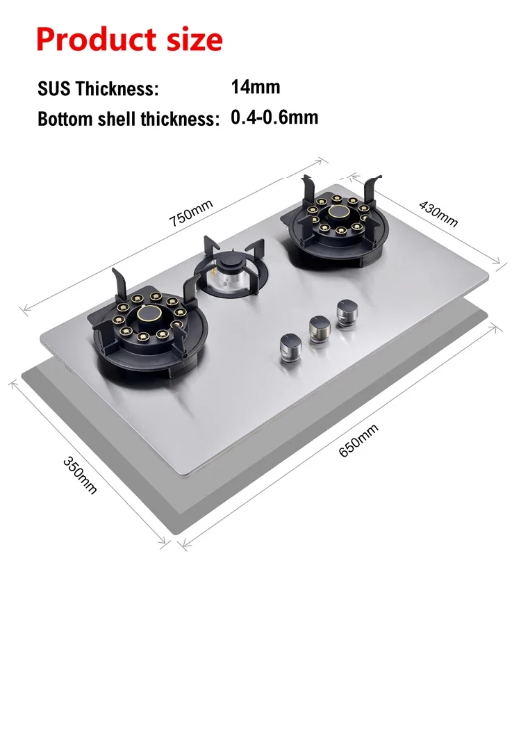 Flip Top Gas Cooker LPG - Efficient and Easy to Clean