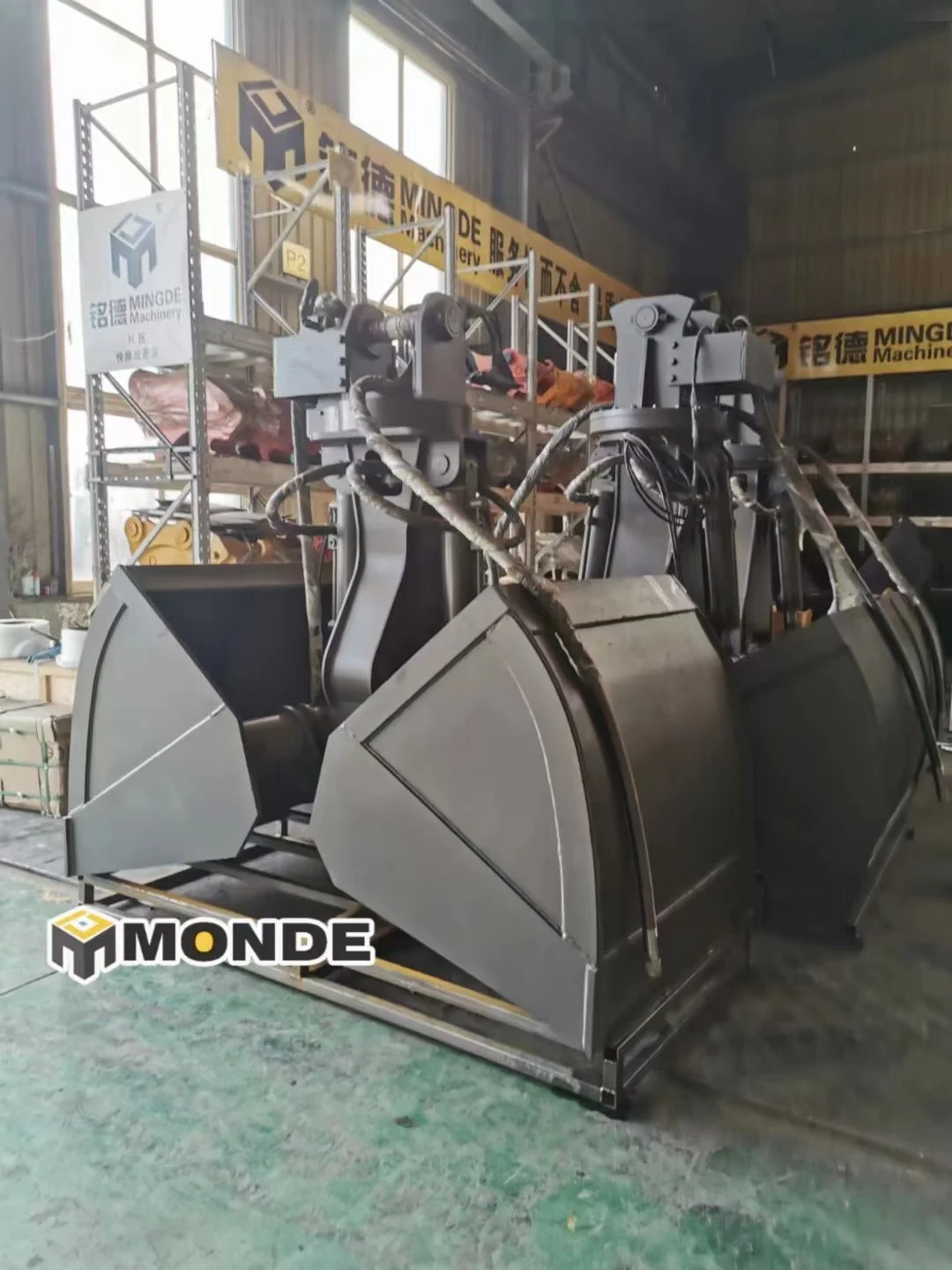 Monde Crane Clamp Shell Bucket Excavator Hydraulic Clamshell Bucket ...