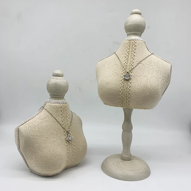 White Lace Jewelry Display - Elegant Necklaces Holder
