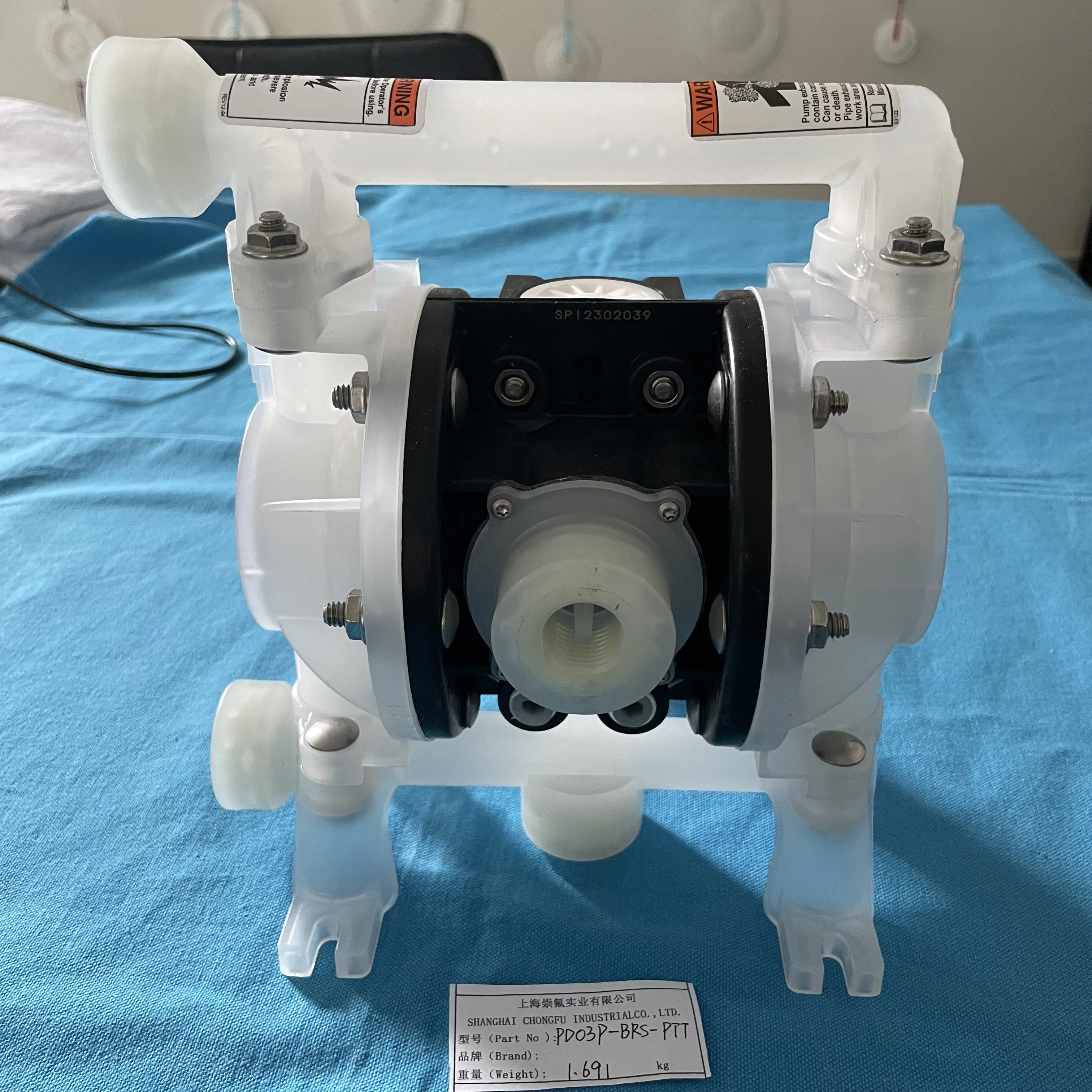 Pneumatic Diaphragm Pump PD03P-BRS-PTT for Various Industries