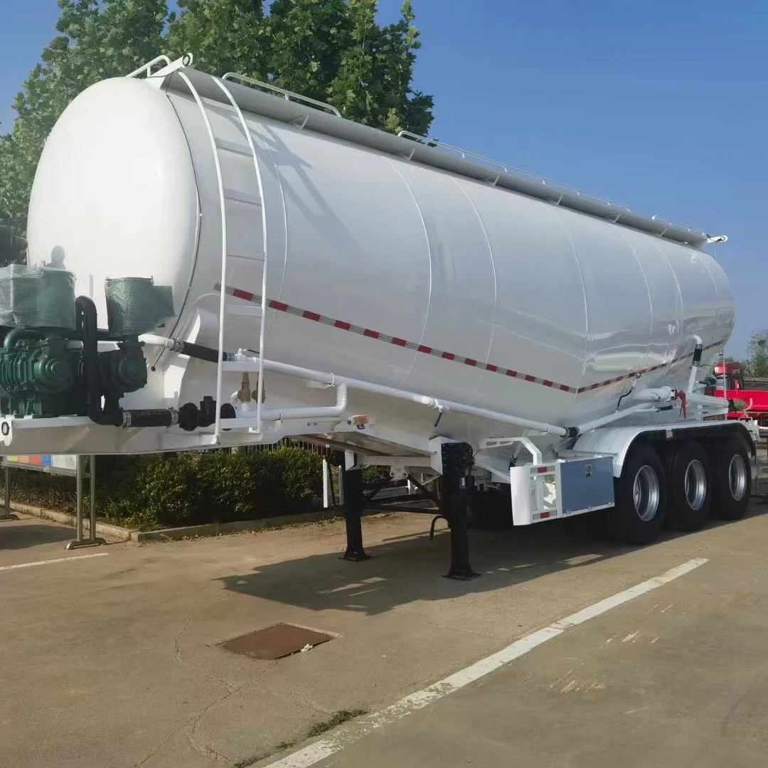Cement Tanker Semi Trailer 3 Axles 60 Ton Transport Powder Bulker Tank ...