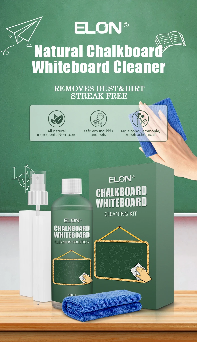 Elon Natural Chalkboard Cleaner Spray Whiteboard Cleaner 10 Oz Dry Erase Marker Board,And ...