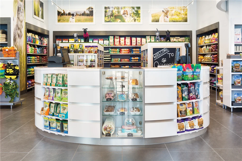 Modern Pets Shop Interior Layout Design - Customized Display