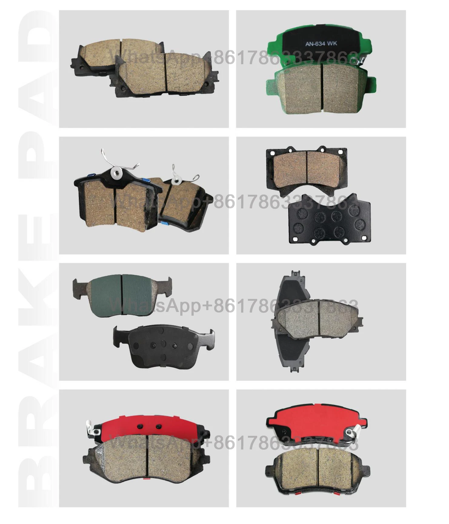 Japanese Car Parts Auto Brake System No Noise Top Quality D1210 Ceramic Car Brake Pad For Toyota ...