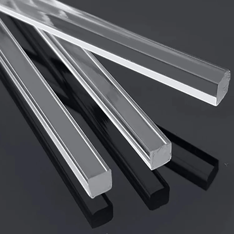 Custom Clear Transparent Square Acrylic Plexiglass Rods