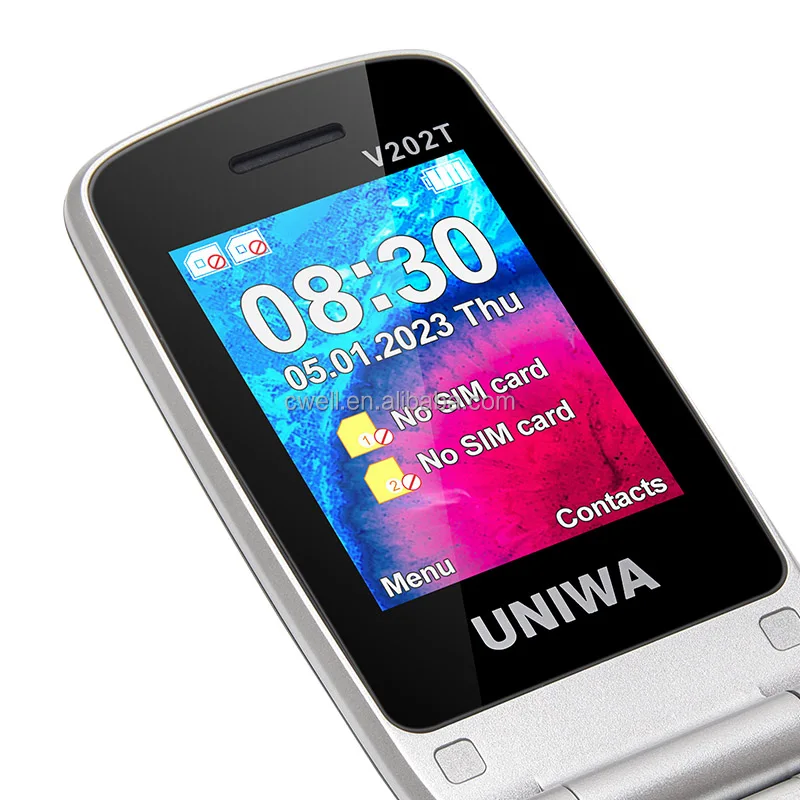 Uniwa V202t Senior Phone 2.4-inch Double Screen Big Buttons Sos ...