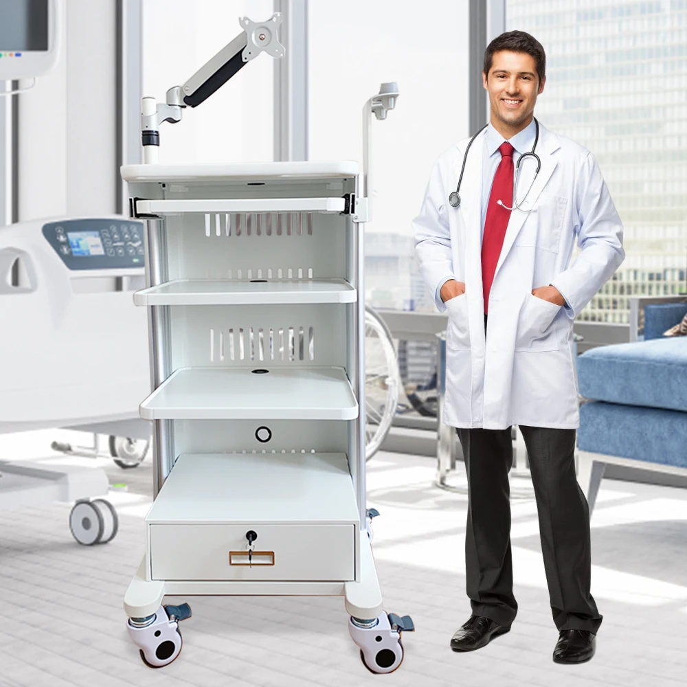 Medical Appliances Surgical Instrument Trolley Cart 4-layers Storage ...