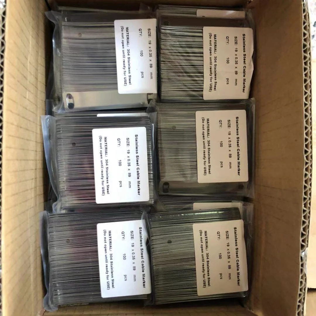 Corrosion Resistance Unengraved SS316 Cable Tie Tag