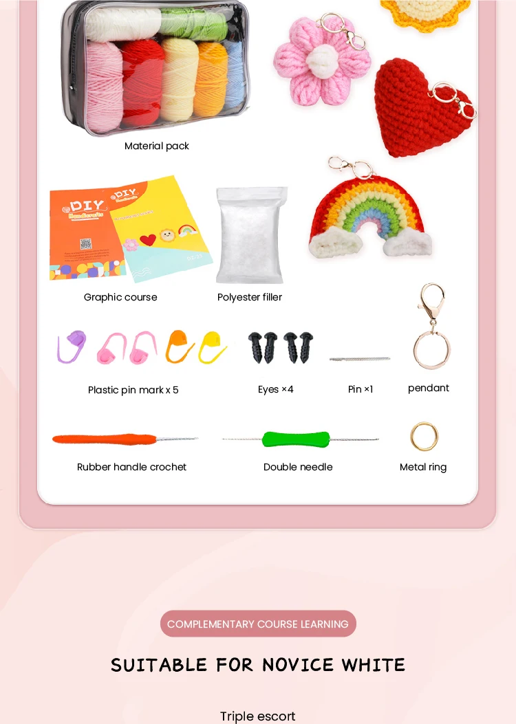 Mini Crochet Starter Kit Handmade Diy Crochet Baby Born Kit For ...