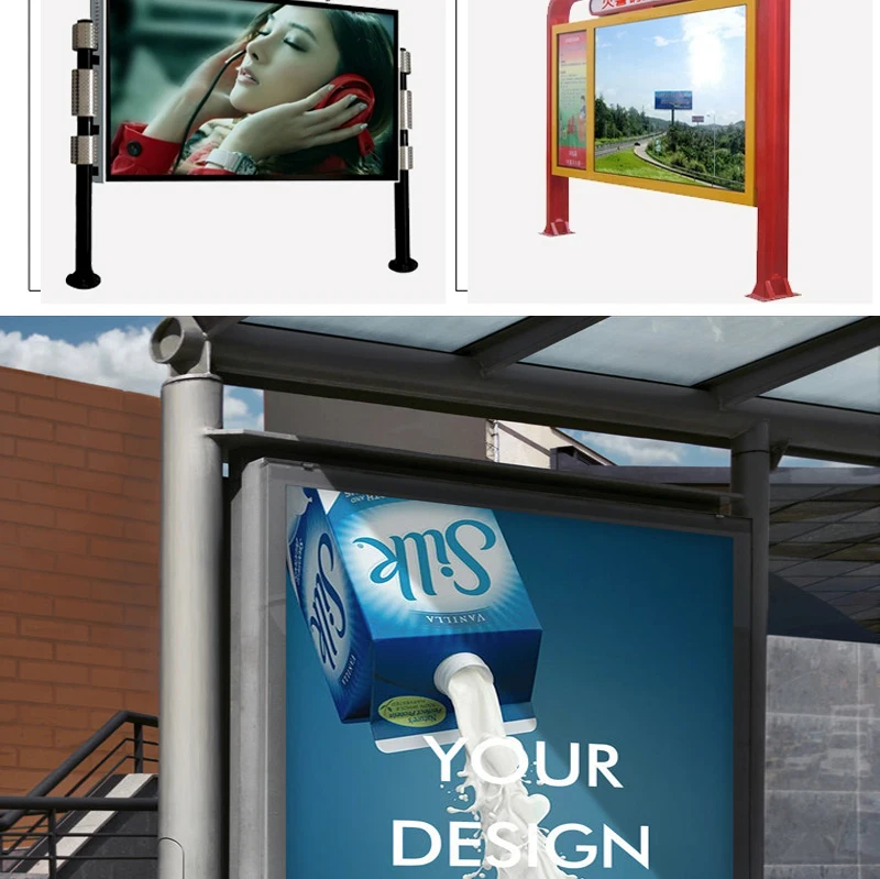 Outdoor Street Pole LED Digital Signage Electronic Light Board ...