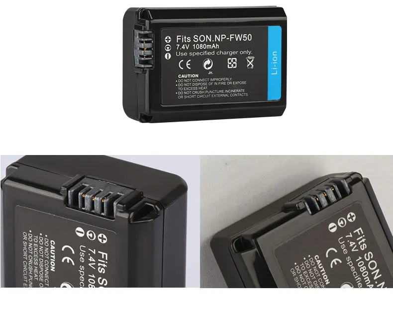 Rechargeable Digital Camera Battery NP-FW50 NPFW50 for Sony A6000 A6500 A6300 A7A7II A7SII A7S2 ...