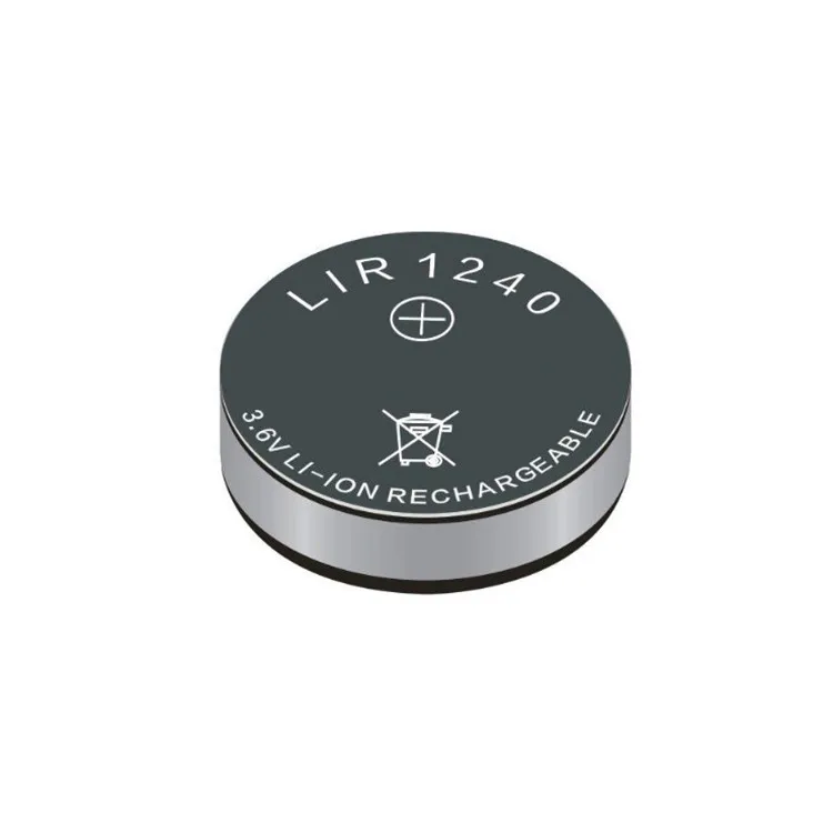 LIR1240 Rechargeable Lithium Button Battery - 3.6V 50mah