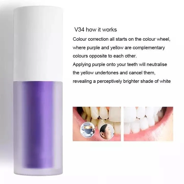 Hot Sale Purple V34 Toothpaste V34 Colour Corrector Serum For ...