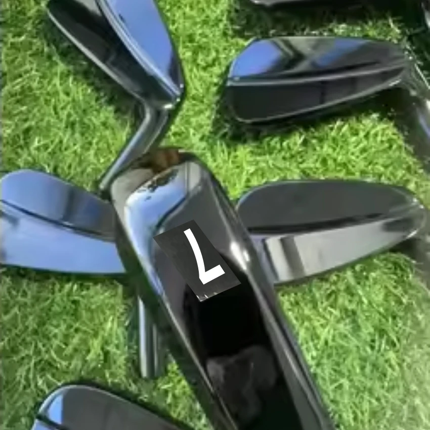 Custom Black and Silver Golf Iron Set - High-Quality Blades