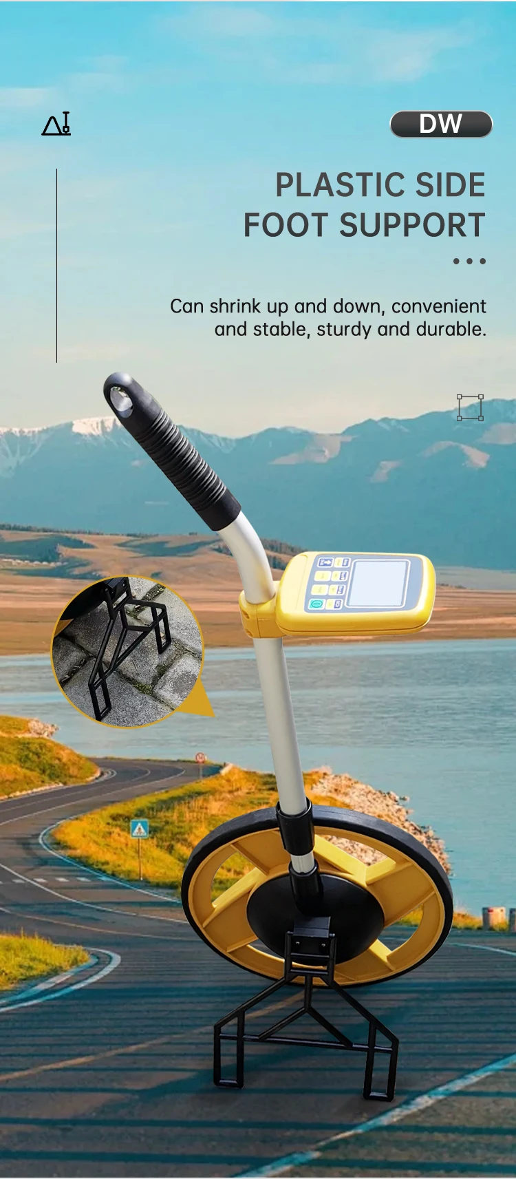 Surveying Aluminum Total Station Tripods Walking Distance Meter ...