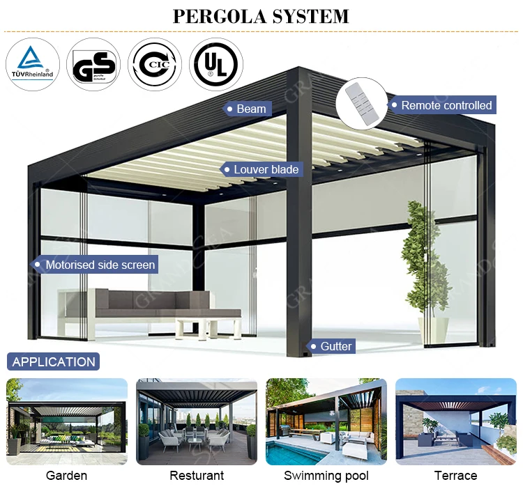 Aluminum Outdoor Garden Pergola - Modern & Durable Design