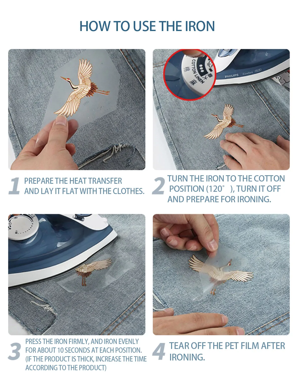 Custom Heat Transfers Logo Vinyl Clothing Labels Patches
