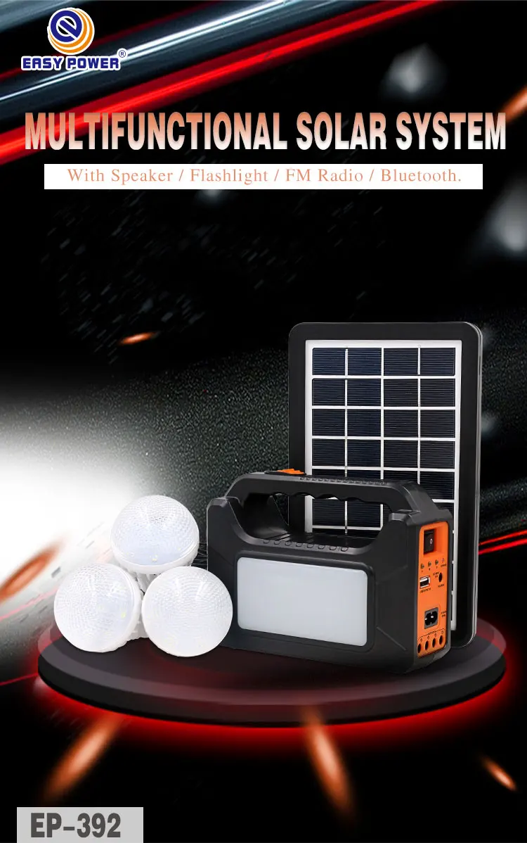 Factory Directly Sale Solar Charging Lighting System Kits With Mp3 And ...