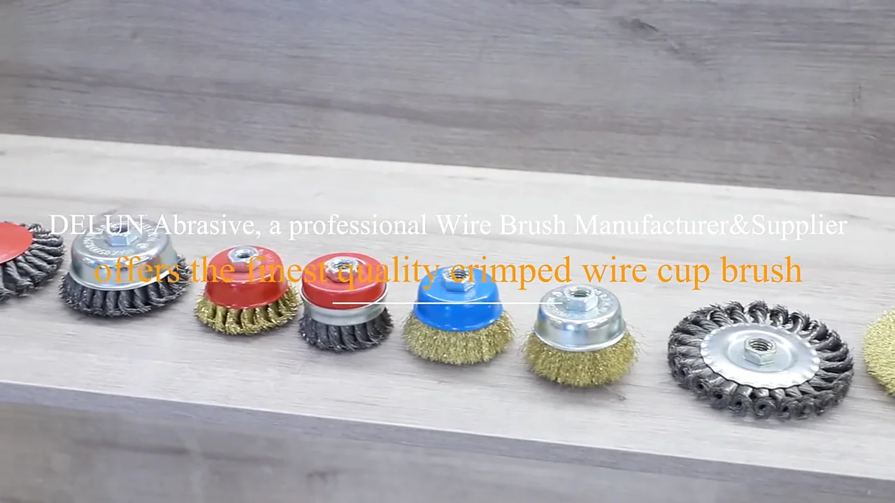 Delun Custom Made 3 Inch Carbon Steel Twisted Knotted Cup Polishing ...