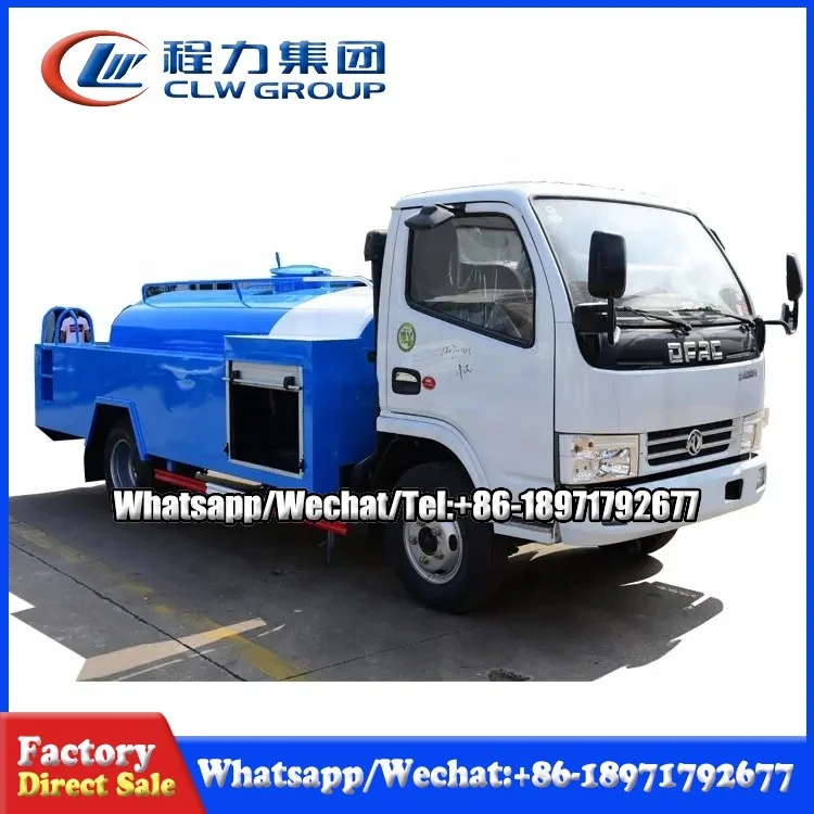 Small Dfac 5000 Liters Vacuum Sewage Suction Truck Jetting Sewer ...