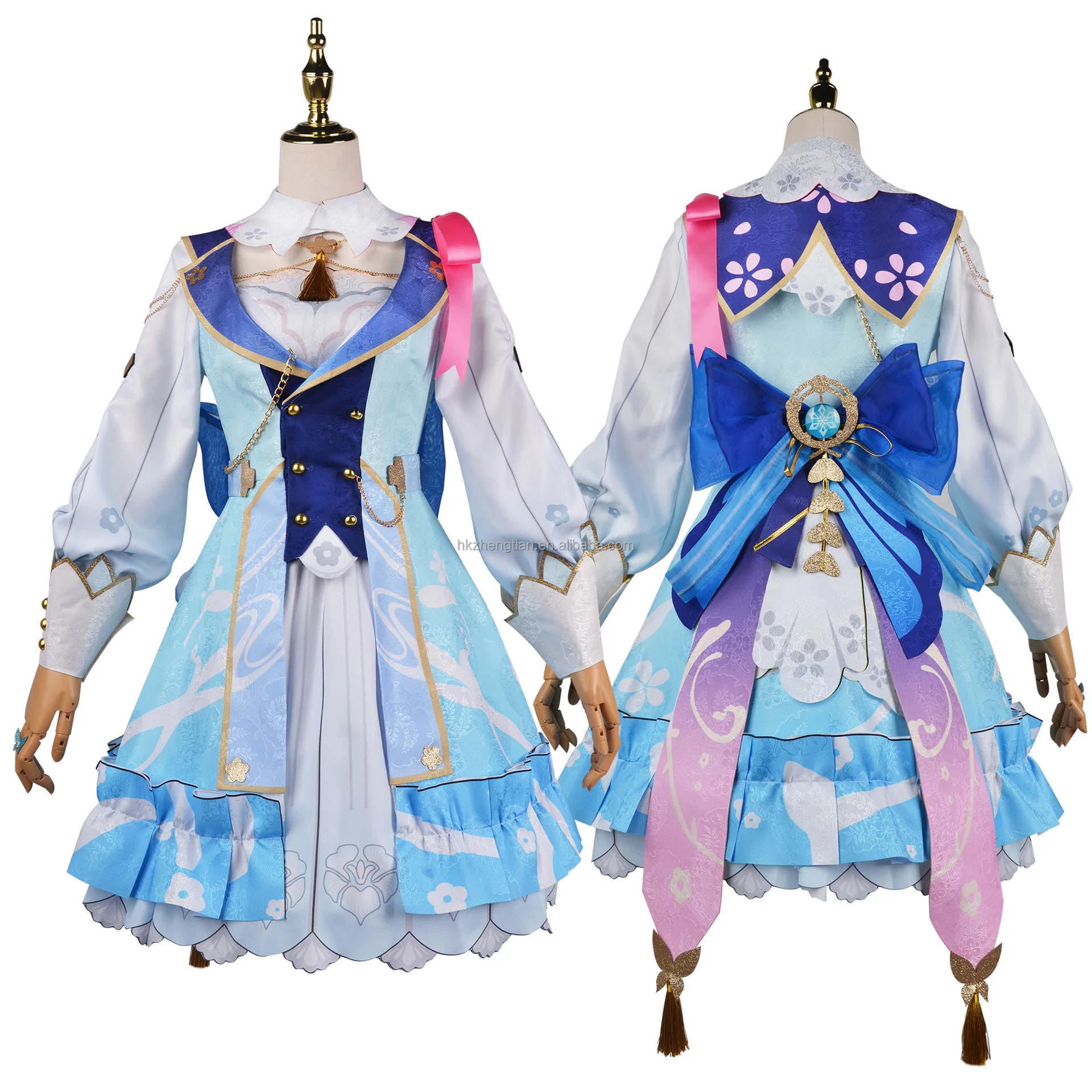 Kamisato Ayaka Skin Cosplay Costume Genshin Springbloom Missive Ayaka ...