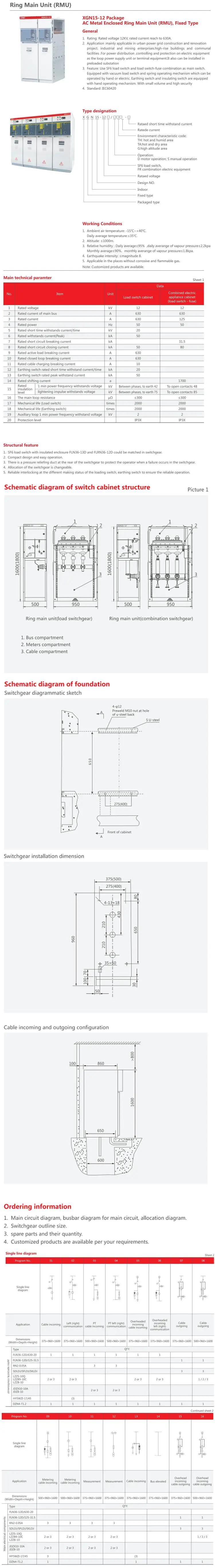 12kv Load Break Switch in RMU - Reliable Electrical Solutions