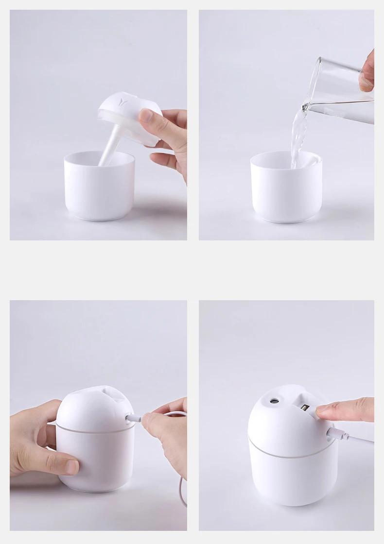 2023 Hot Sell Portable Colorful Led Light Mini H2o Spray Mist Leaf ...