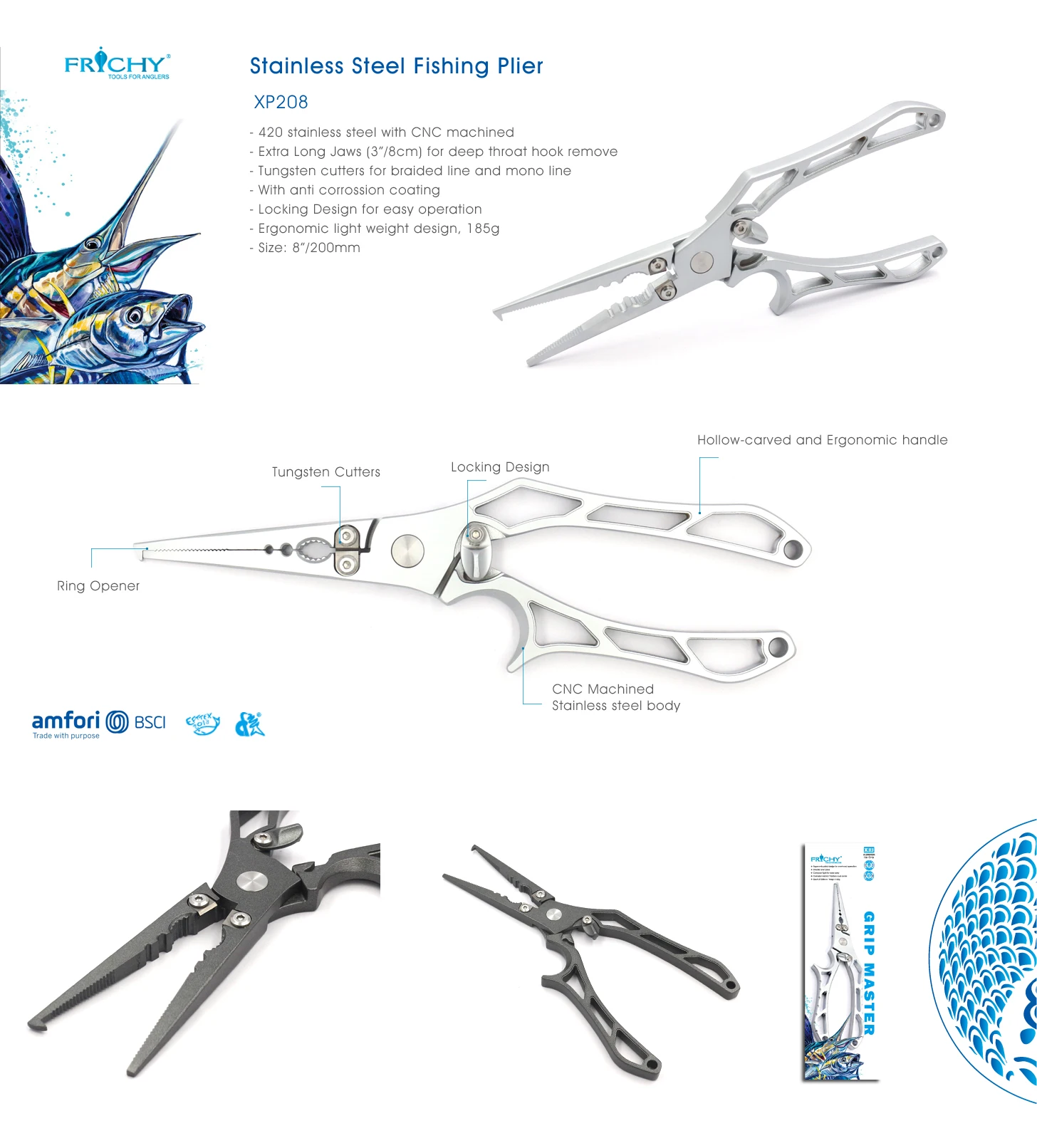 Xp208 New Design Fishing Tools Stainless Steel Fishing Pliers - Buy ...