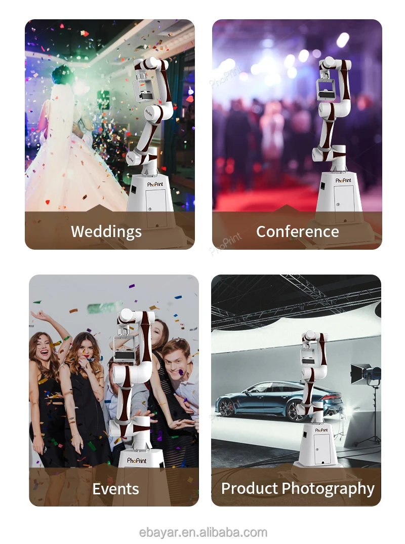 Photography Smart Robotic Arm Camera 6 Axis Robot Event Glambot Photo Booth