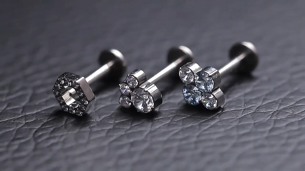 Toposh G23 Medical Grade Astm F136 Navel Nose Tragus Body Earring ...