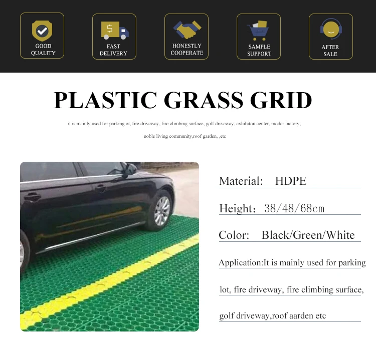 Hdpe Plastic Green Grass Grid Parking Paver For Parking Lots - Buy ...