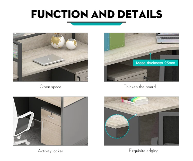 Modern Open Modular Office Desks & Workstations with Cubicle Partitions ...