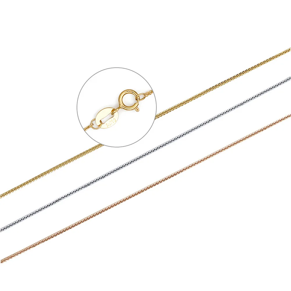 Wholesale 18k Gold Chopin Chain Au750 Gold Necklace Women Jewelry Real ...