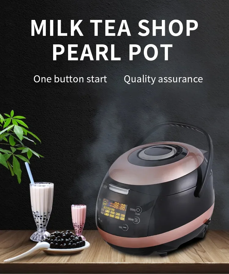 5L Commercial Automatic Bubble Tea Cooker Boil Pot Boba Cooking Machine ...