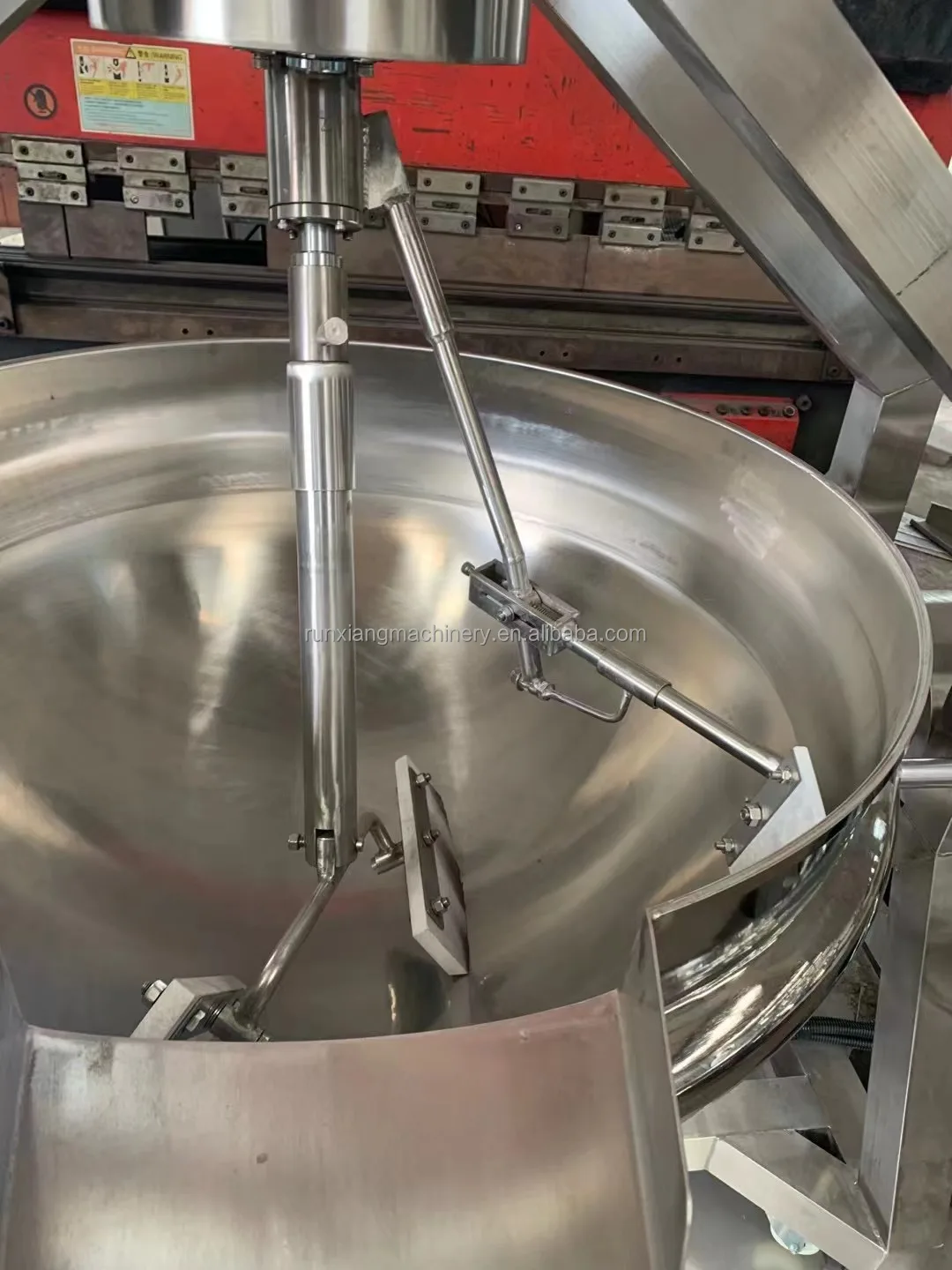 Food Cooking Pot 200L Automatic Tilting Electric Heating Stirring ...