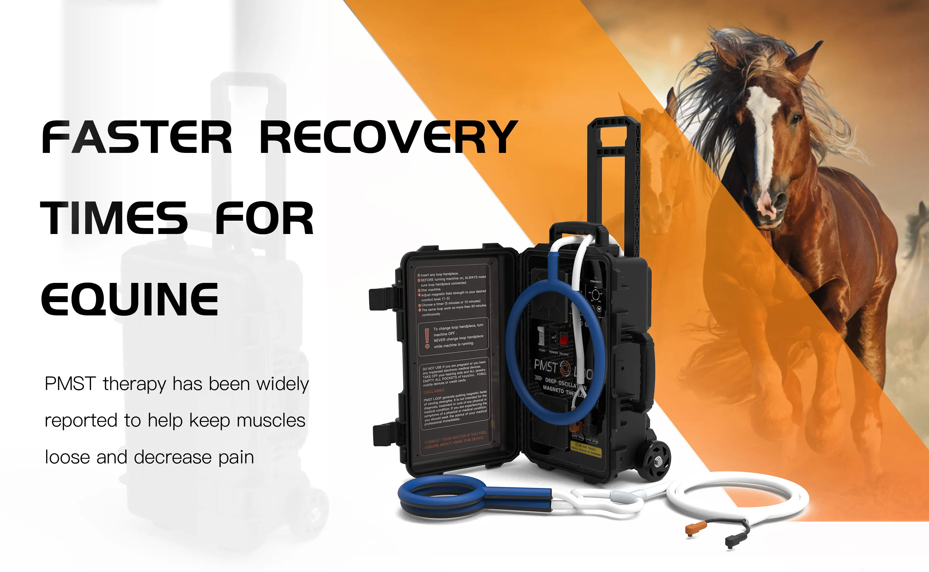 Equine Portable Magneto Therapy Pemf Physio Magneto Horse Pmst Loop For ...