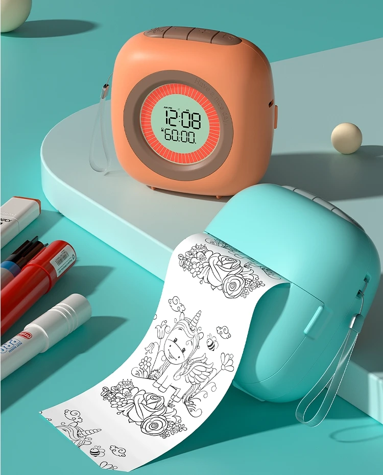 Clock Display Mini Printer Photos Text Print Patterns Graffiti Picture ...