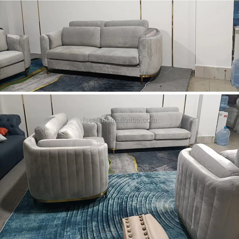 Luxury Velvet Sofa Set - Modern Living Room Essentials