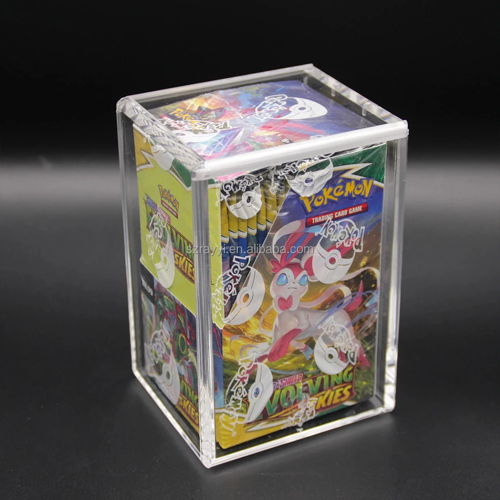 Ray Yi Premium Clear Acrylic Pokemon Half 18 Pack Booster Box Display ...