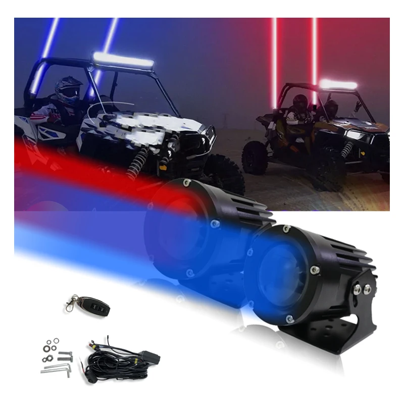 Whip Laser Radian Lights RGBW Laser Pod Antenna Rocker Switch