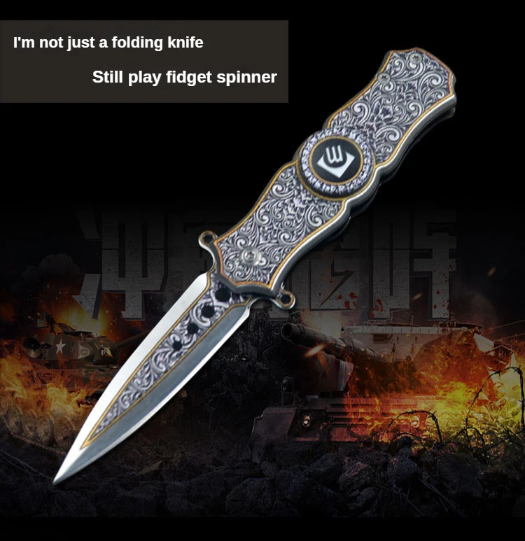 Outdoor Folding Knife Fingertips Gyro Knife Camping Multifunctional ...