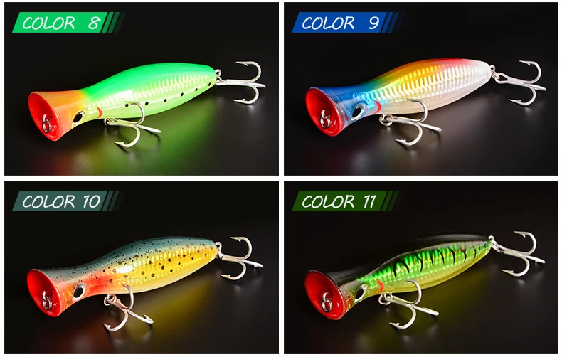 TIDE TD-6005 Popper Lures - Topwater Fishing Bait