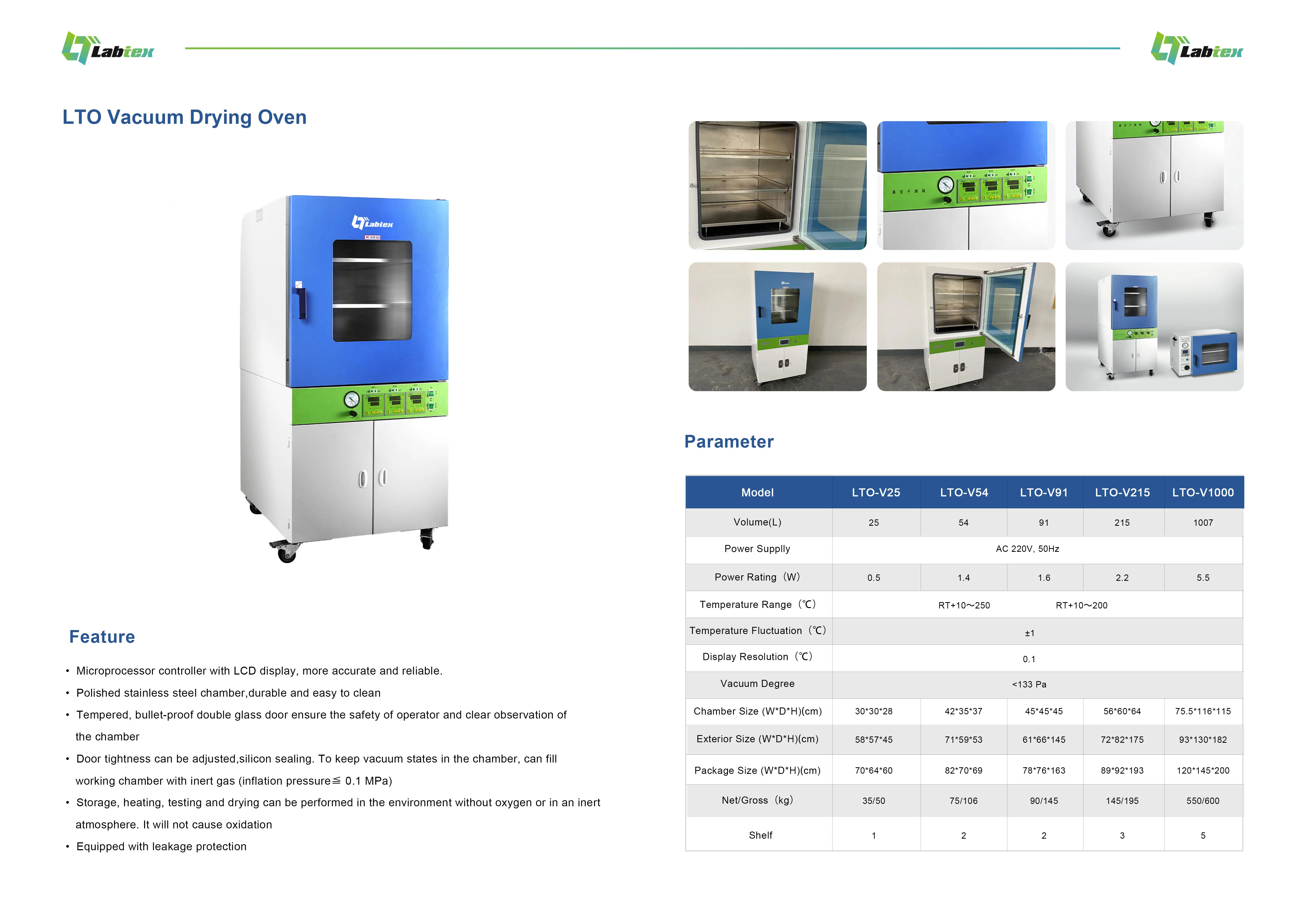 Labtex Vertical Vacuum Drying Oven Laboratory Lcd Display Full Automatic Drying Oven 91l 215l ...