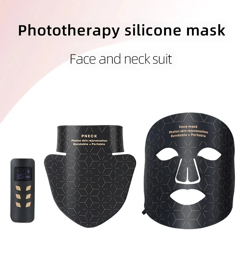 Face Neck Silicone Facial Led Mask Red Light Therapy Face Anti-wrinkle ...