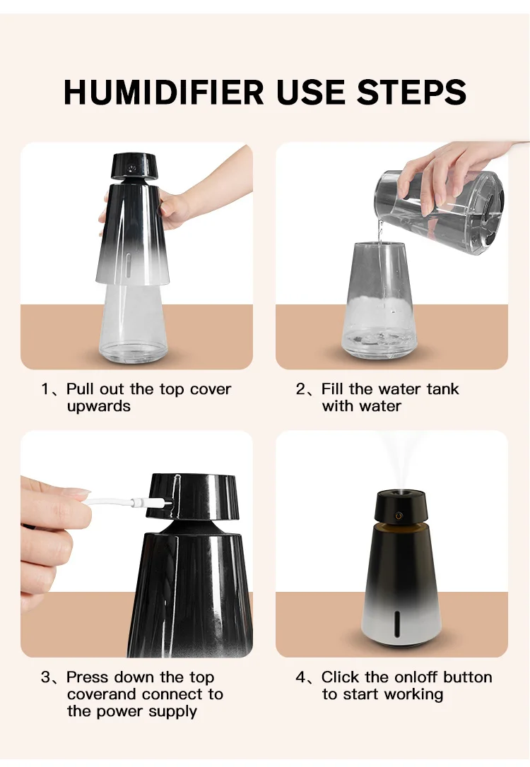 China Factory 3d Fire Flame Aroma Diffuser Air Humidifier Ultrasonic ...