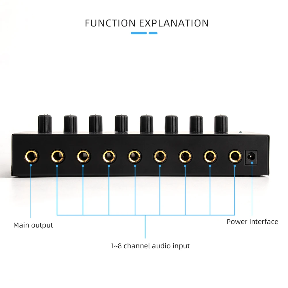 8 Channel Compact Amplifier - HA800 for Audiophile Headphones