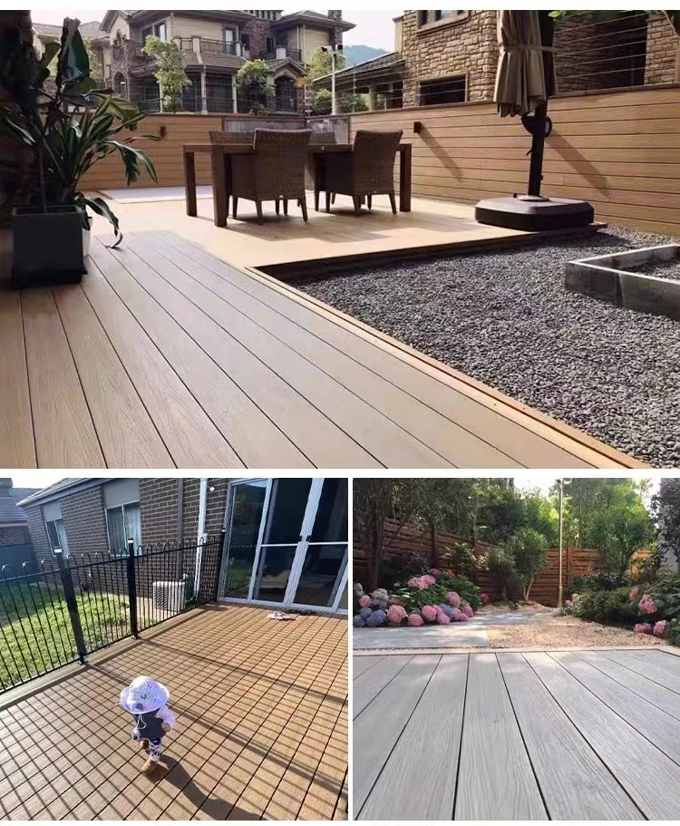 Outdoor Wood Panel WPC Waterproof Decking Floor Backyard Strip & Flat ...