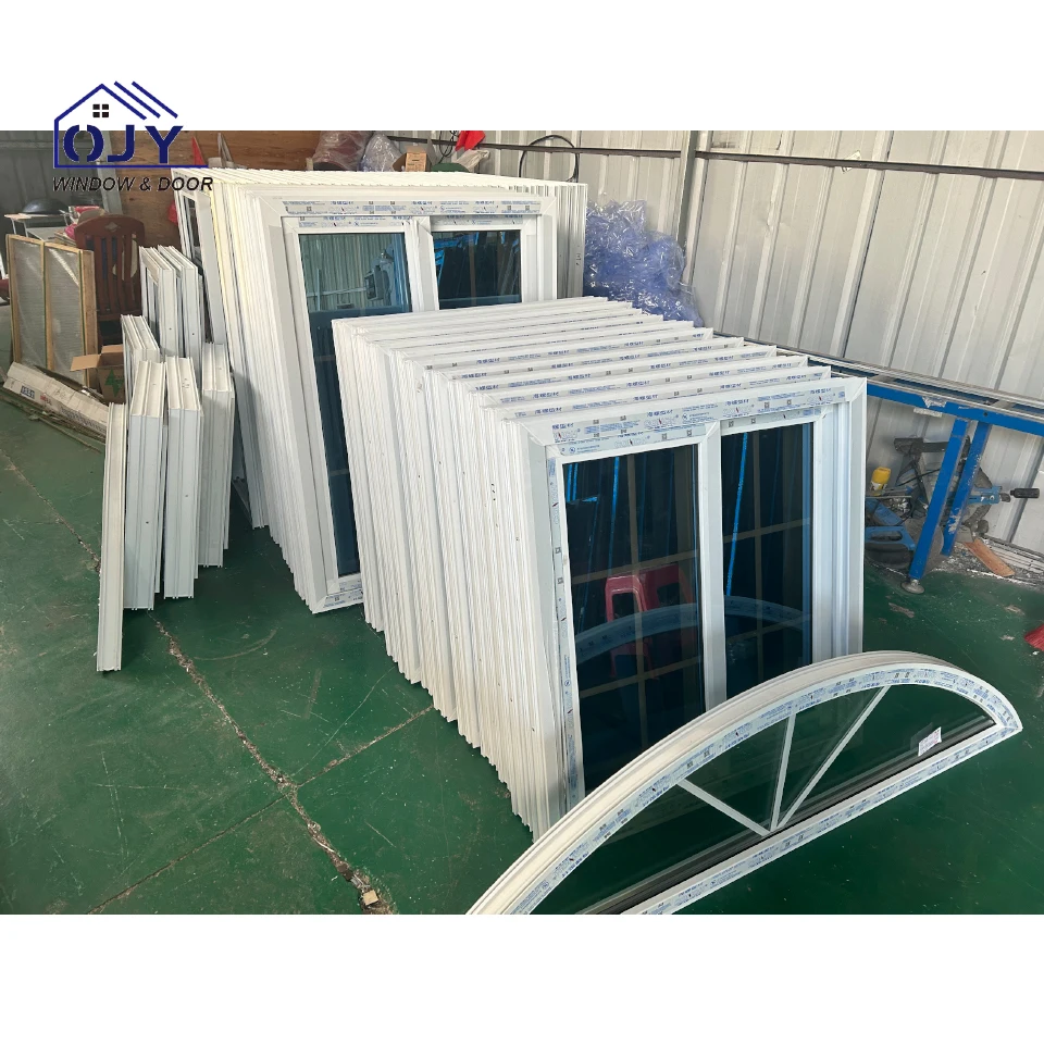 Classical Design Sliding Upvc New Building House Pvc Windows Four ...