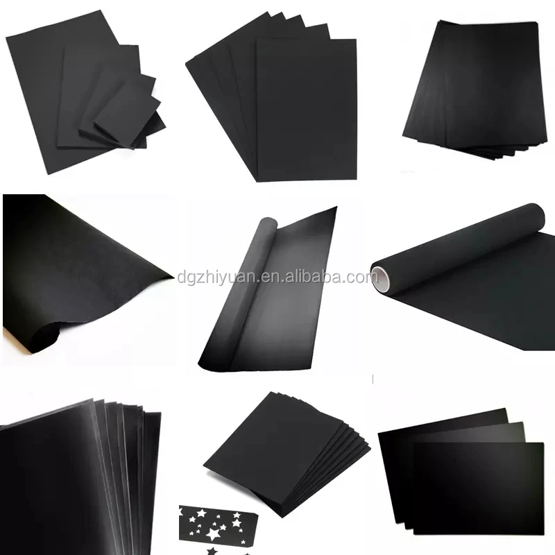 Laminated Black Paper Board 1mm 1.2mm 1.5mm 1.8mm 2mm Black Cardboard ...